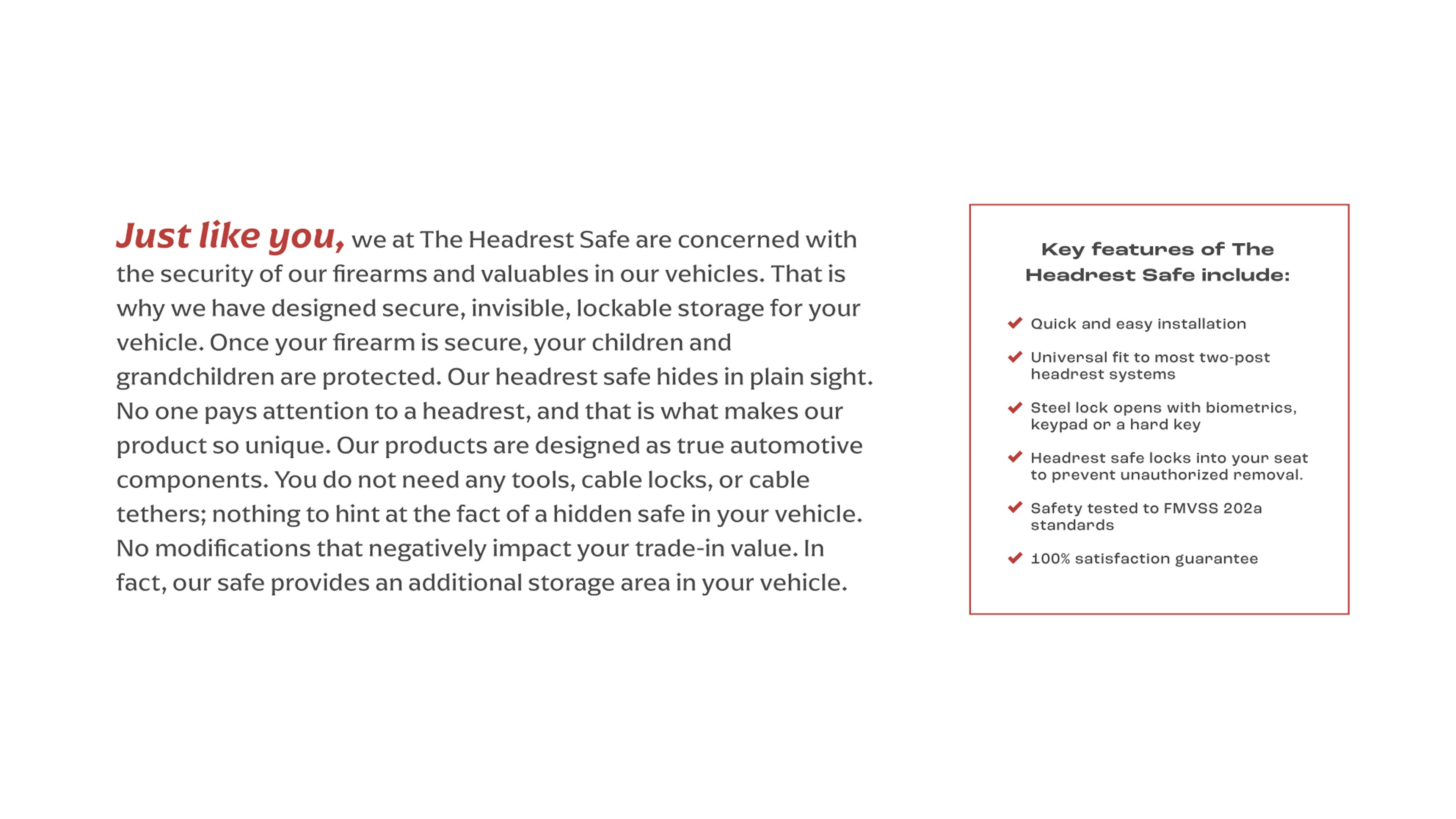The Headrest Safe | Discreet Vehicle Safes | The Headrest Safe™ Co.